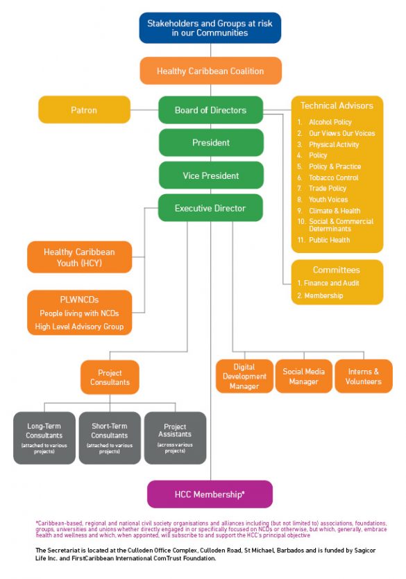 HCC Organisational Structure - Healthy Caribbean Coalition